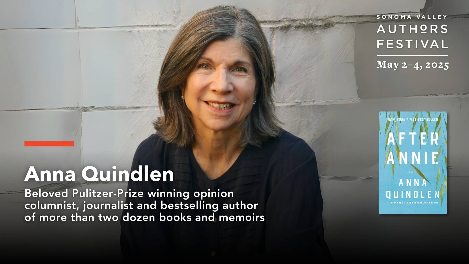 Anna Quindlen - Sonoma Valley Authors Festival